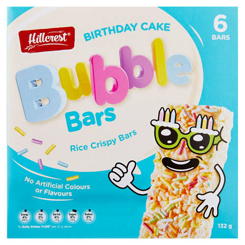 Bubble Bars Birthday Cake 6 Pack 132g